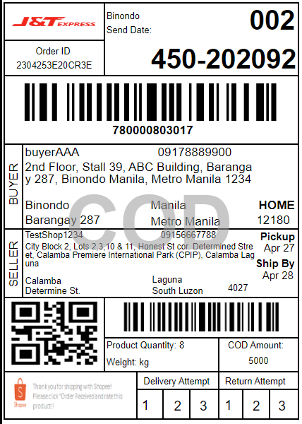 Types of shipping documents | Shopee PH Seller Education Hub