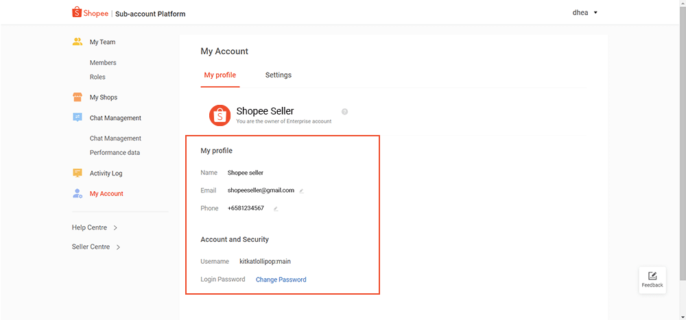 Using functions on the Sub-account platform | Shopee PH Seller ...