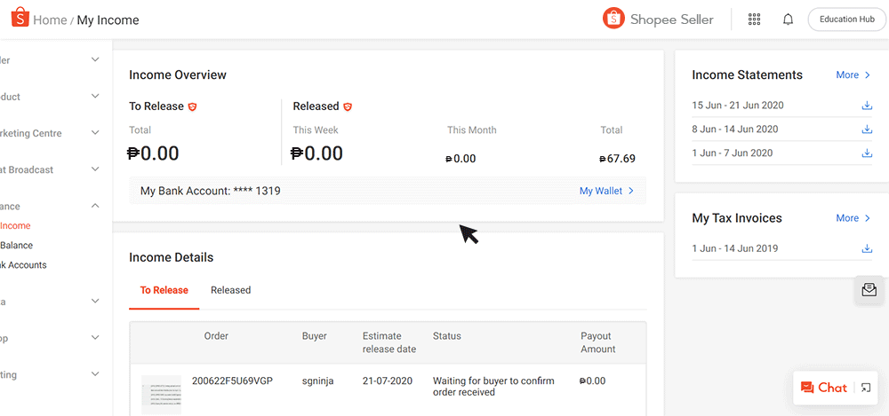 Checking Income Statements | Shopee PH Seller Education Hub