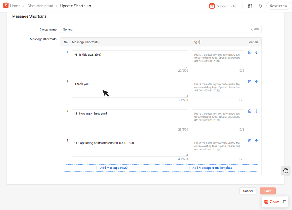 Chat Message Shortcuts | PH Seller Education [Shopee]